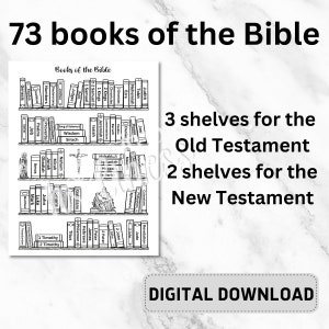 Catholic Bible Reading Coloring Tracker- Bookshelf Style DIGITAL ...