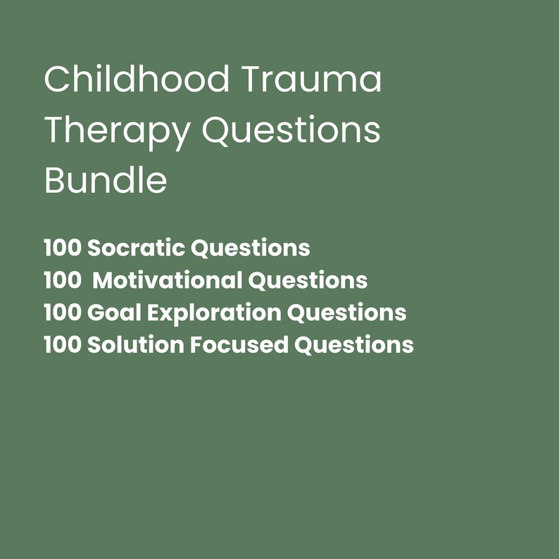 CBT Therapy Questions Bundle, Childhood Therapy, Therapist Cheat Sheet ...