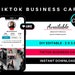 Tiktok Business Card |tiktok Influencer | Business Card | Tiktok Shop ...