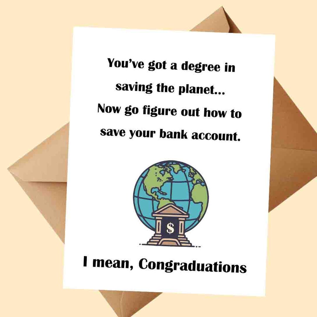 Funny Biology Greeting Card: Congratulations for Environment Majors - Etsy