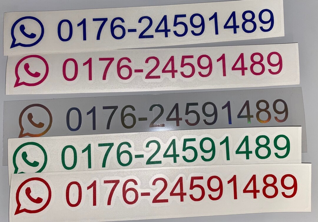 2x Desired Text Whatsapp Phone Number Social Media Stickers / Stickers ...