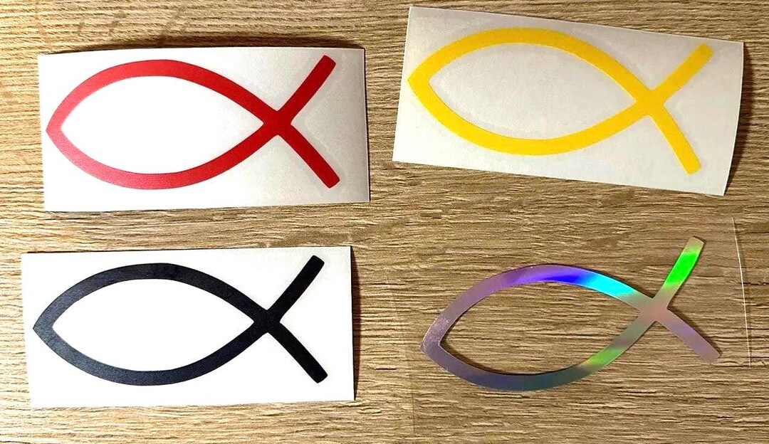 2 X Stickers Ichtys Jesus Size M - Etsy