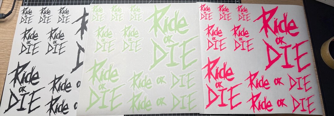Stickers - Ride or Die - 9-piece Sticker Set - Etsy