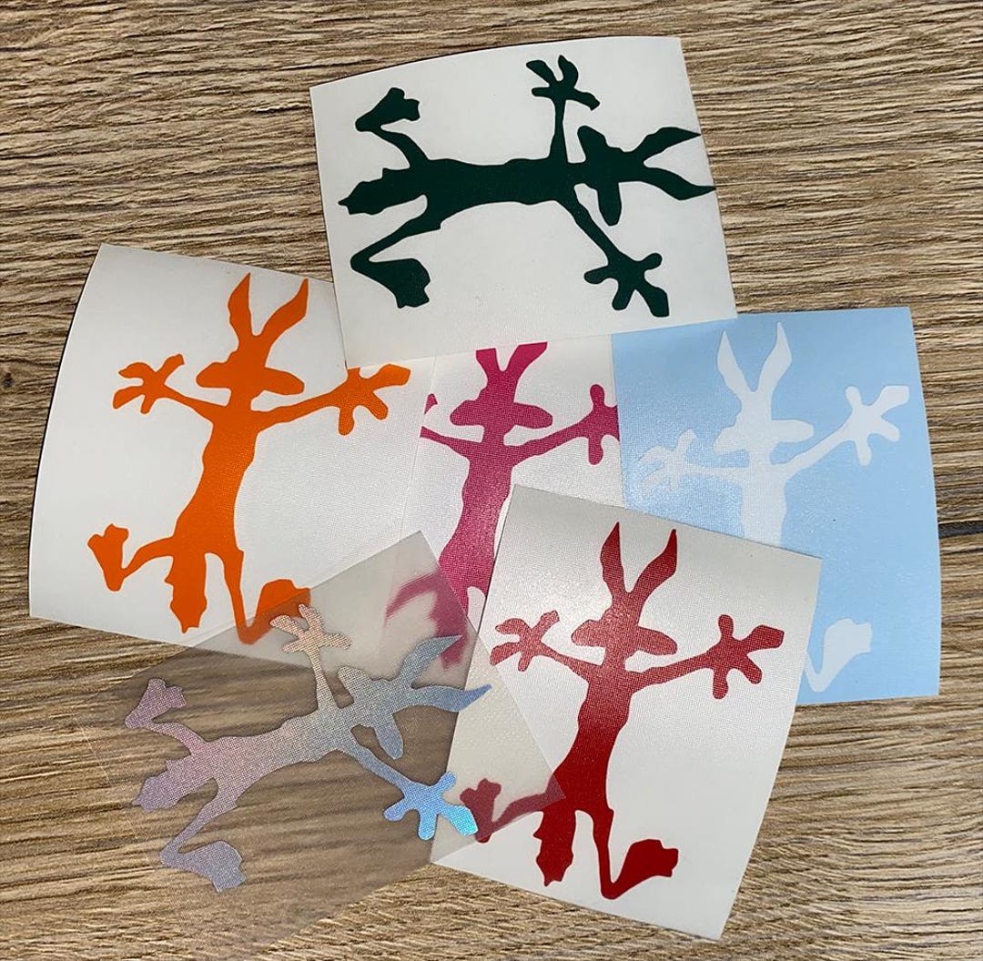 2 X Stickers - Coyote Crash - Size S Car / Motorcycle / MTB / Boat ...