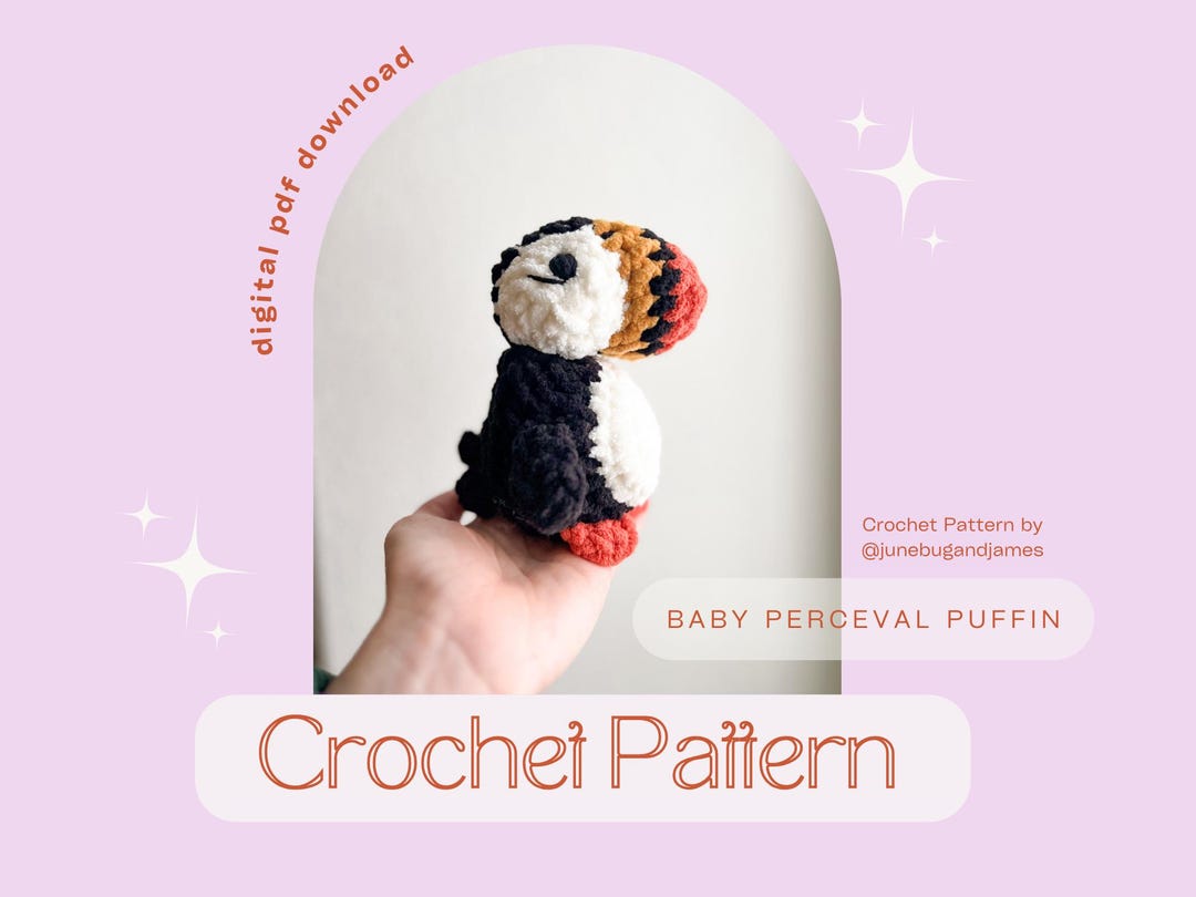 BABY Perceval Puffin Amigurumi Pattern, Digital Crochet Puffin Pattern ...