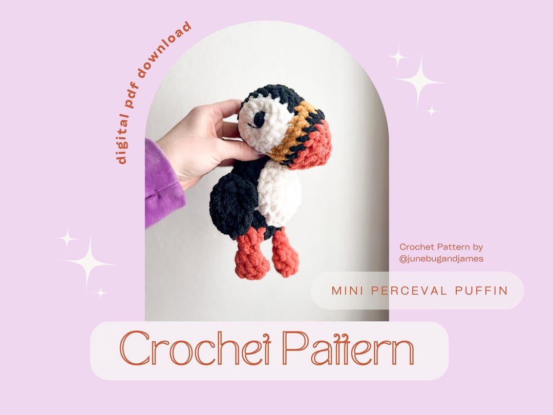 MINI Perceval Puffin Amigurumi Pattern, Digital Crochet Puffin Pattern ...