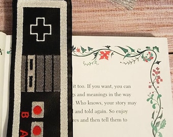 Classic Game Controller Embroidered Bookmark // Vintage Video Game ...