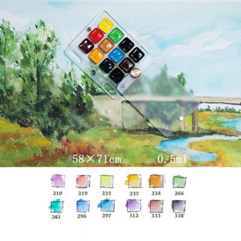 Portable Painter/portable Watercolor Palette/12 Color Paint - Etsy