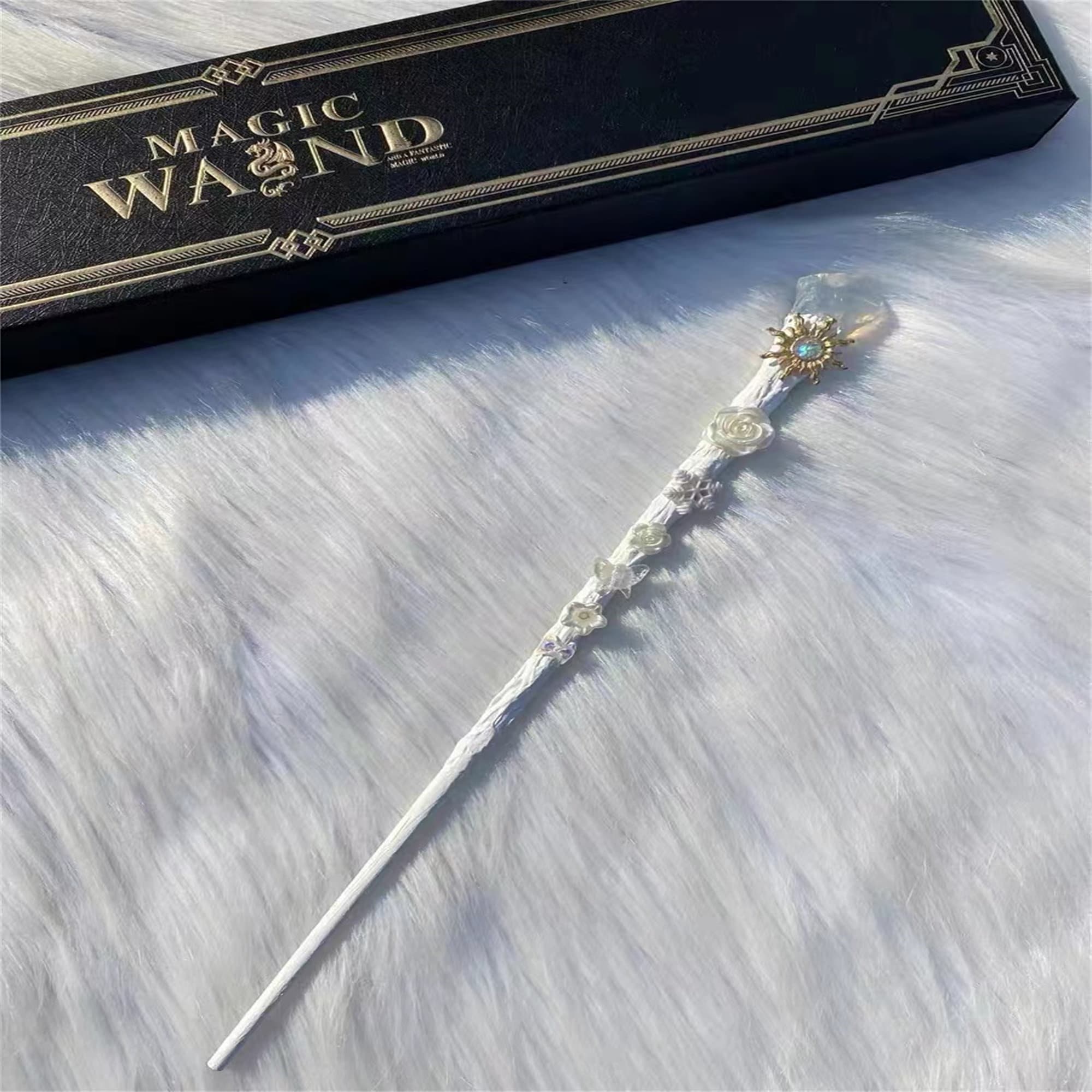 Handmade Original Wand Thorn Rose Snake Yard Wand Crystal Wand - Etsy