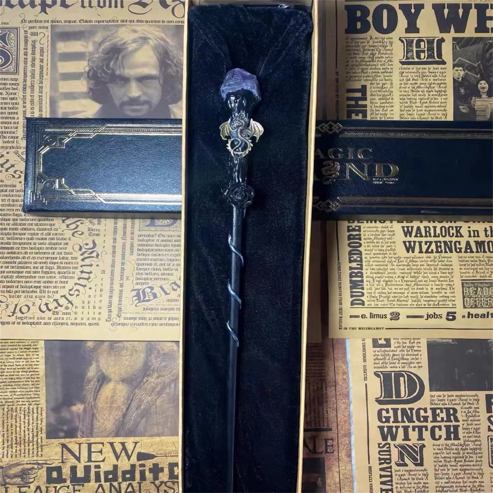 Handmade Original Wand Thorn Rose Snake Yard Wand Crystal Wand - Etsy