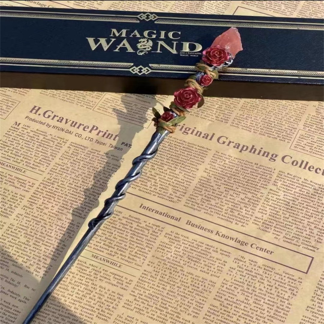 Handmade Original Wand Thorn Rose Snake Yard Wand Crystal Wand - Etsy