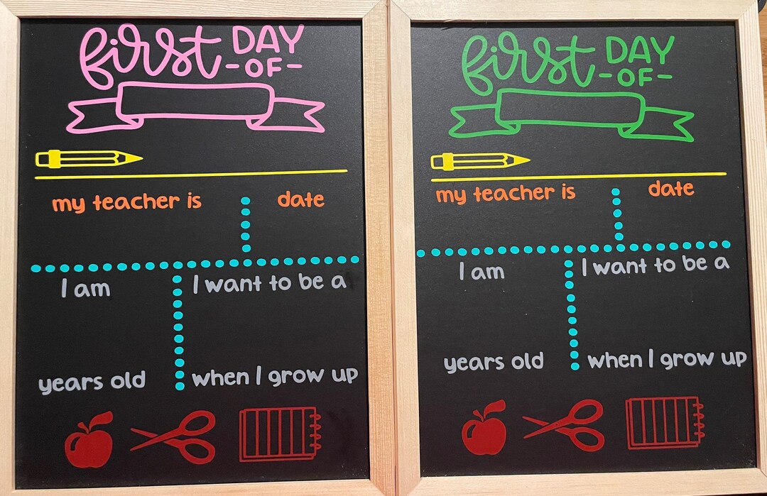 My First Day of Signs | School. Nursery. Child. Children. Special ...
