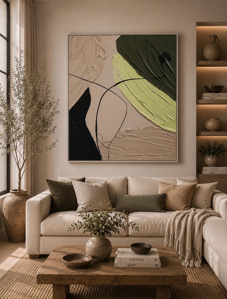 Custom Hand-painted Impasto Oil Painting, Original Large Abstract ...