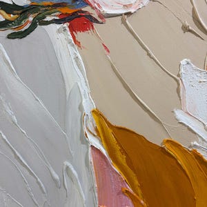 Custom Custom Floral Impasto Oil Painting Wall Art, Original Hand ...