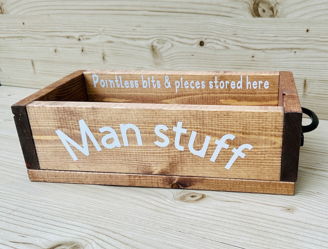 Men's Wooden Storage Box, Man Stuff, Gift for Him, Fathers Day ...