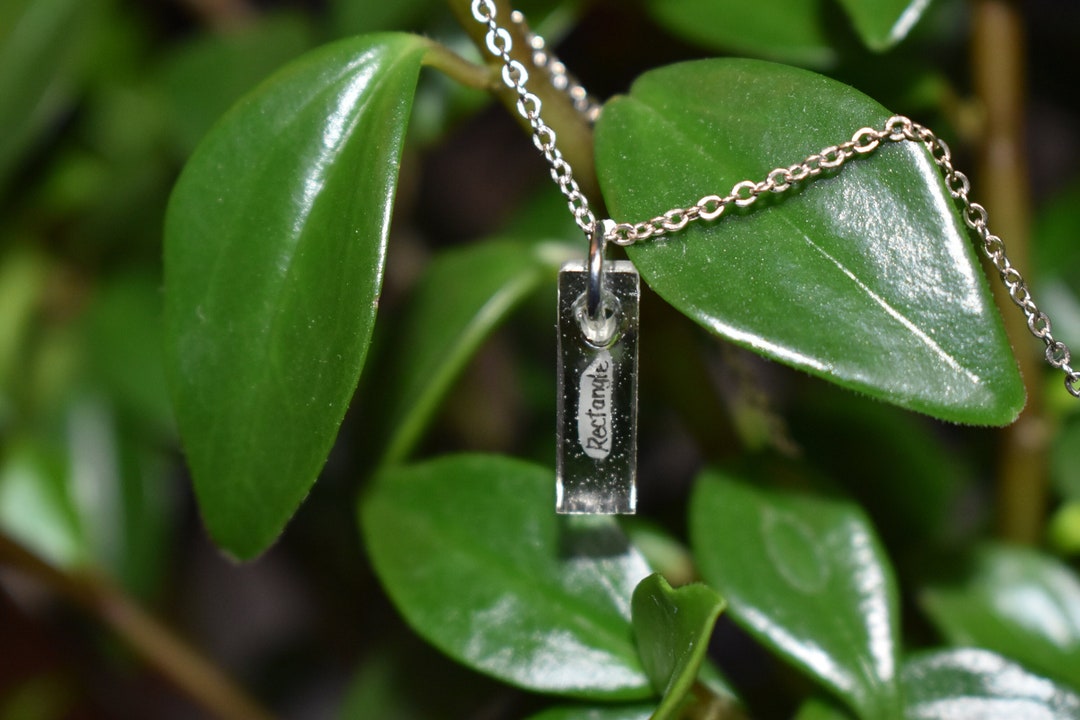 Custom Name on Rice Charm Sealed in Resin Tag for Keychain, Necklace ...