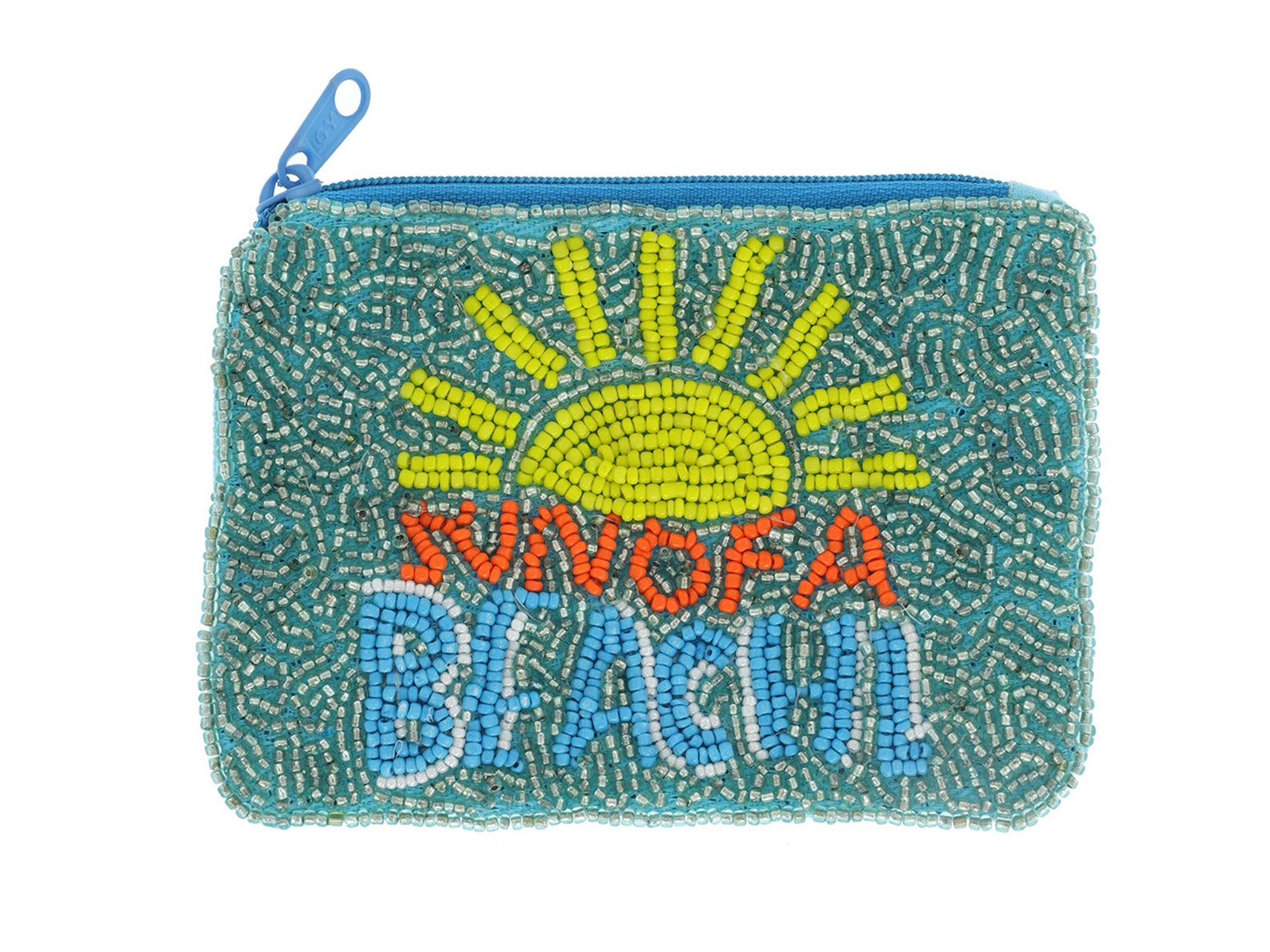 Handmade Seed Beaded Beachy Starfish Shell Coin Bag Purse Boho Tropical ...