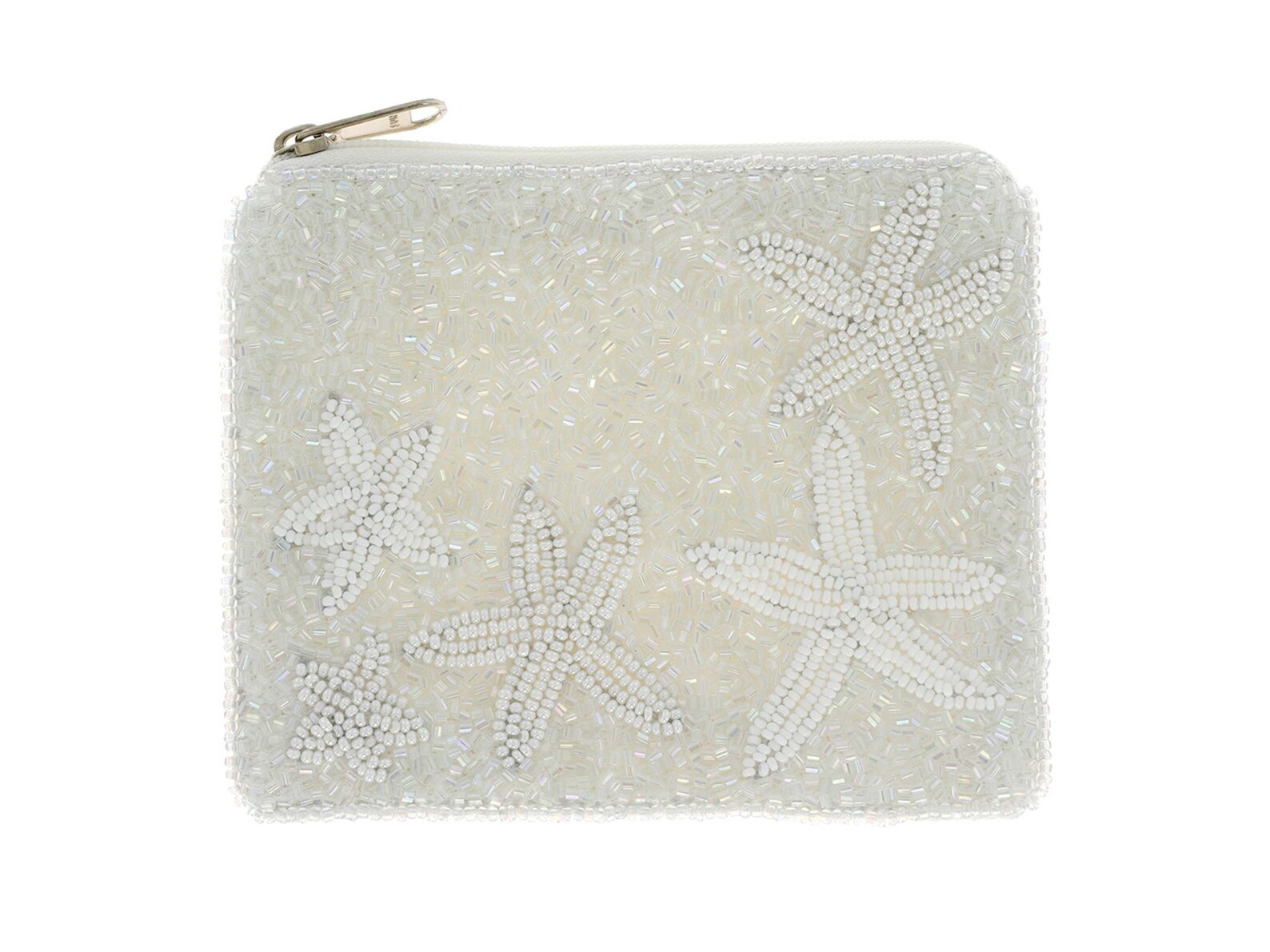 Handmade Seed Beaded Beachy Starfish Shell Coin Bag Purse Boho Tropical ...