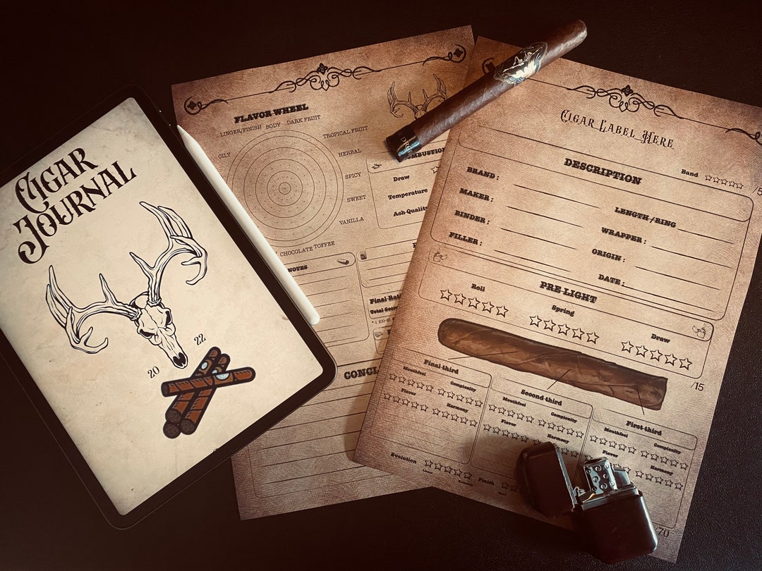 Cigar Tasting Notes Journal PDF Printable and DIGITAL Use | Template ...