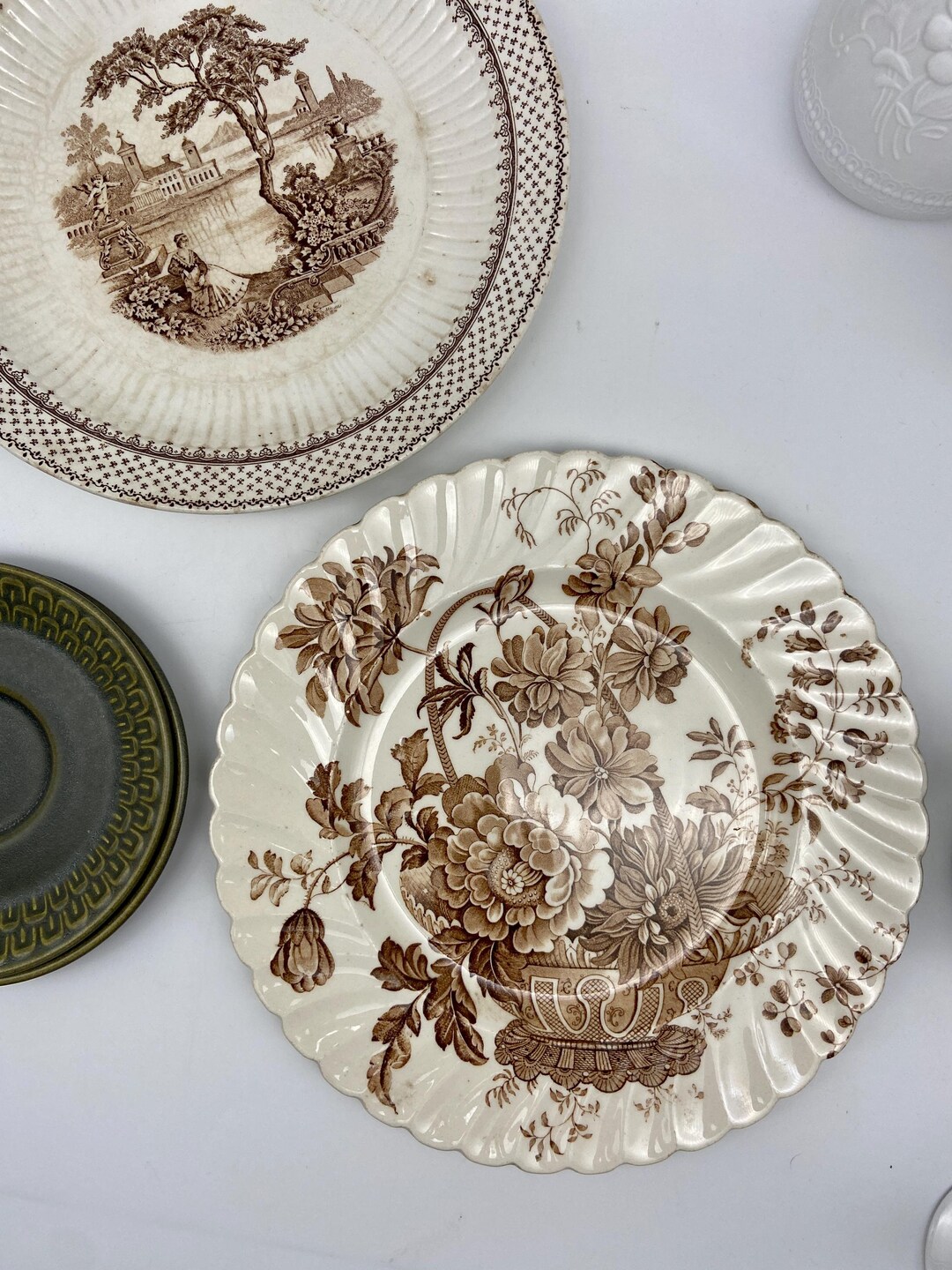 2 Vintage / Antique Plates - Clarice Cliff Royal Staffordshire Plate ...