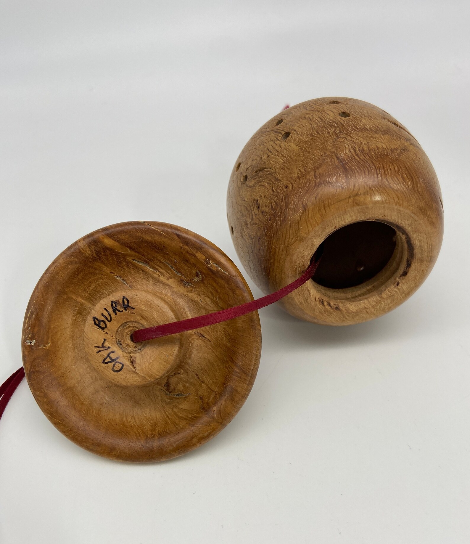 Turned Wood Hanging Pomander Oak Burr - Etsy