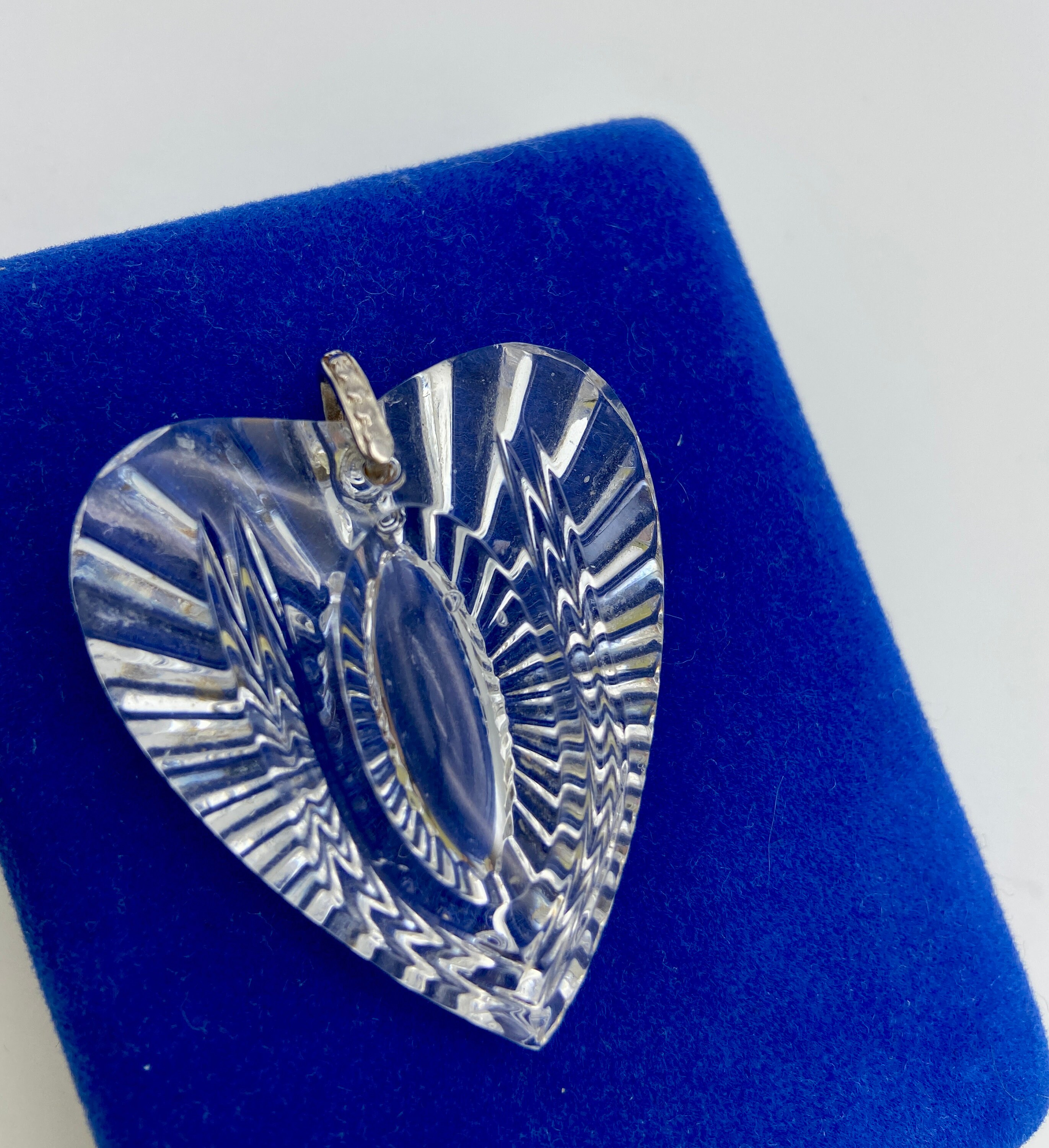 Vintage Waterford Crystal Heart Pendent - Etsy