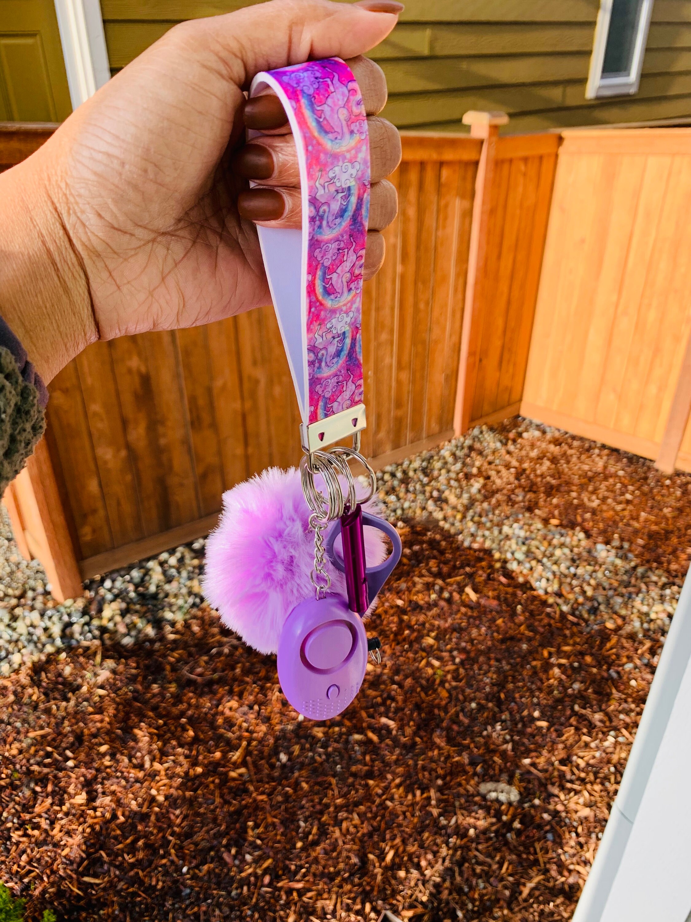 Unicorn Wristlet Safety Keychain - Etsy