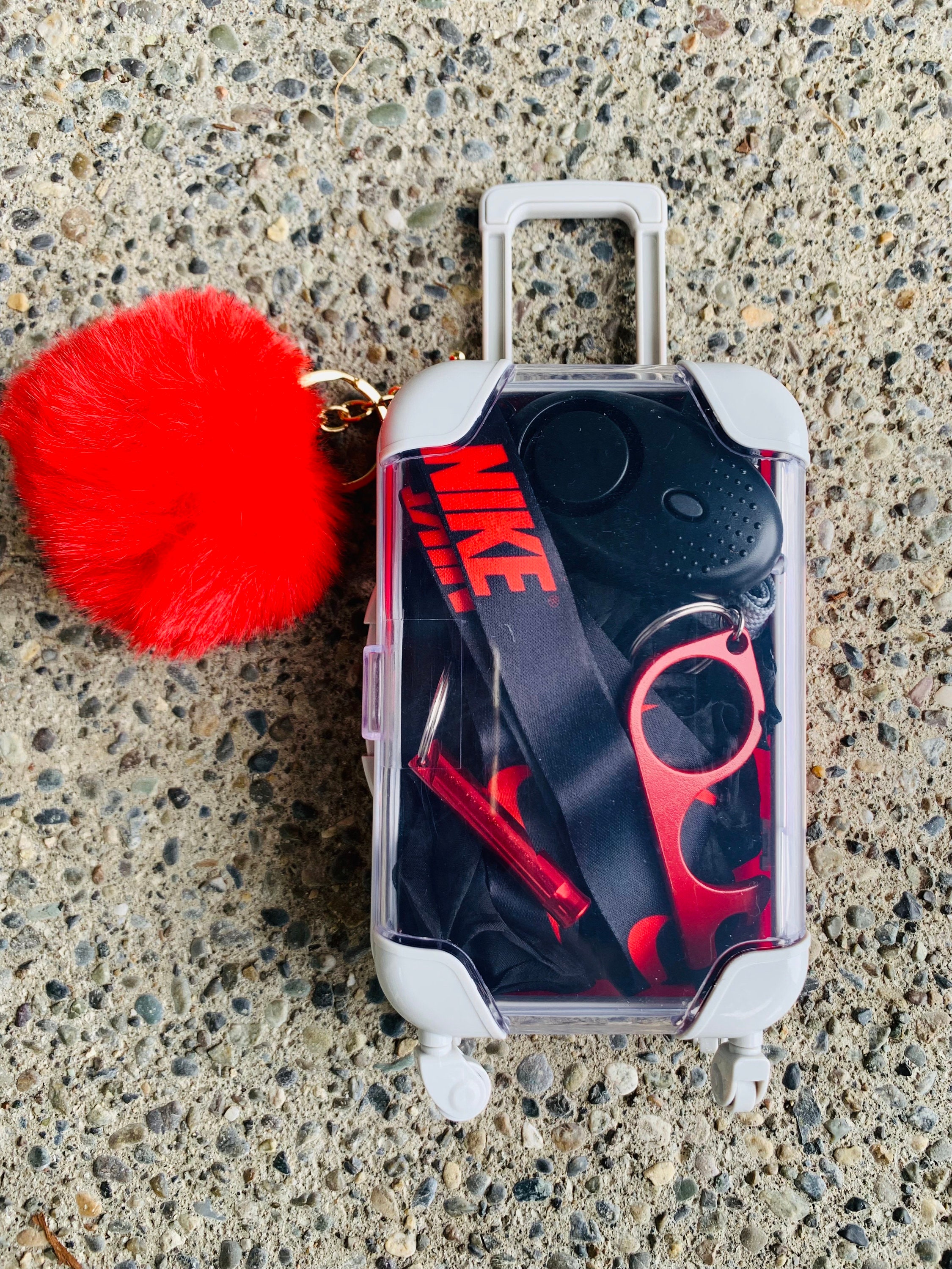 Safety Mini-suitcase Bundle: Alarm, Lanyard, Scrunchie & Keychain - Etsy