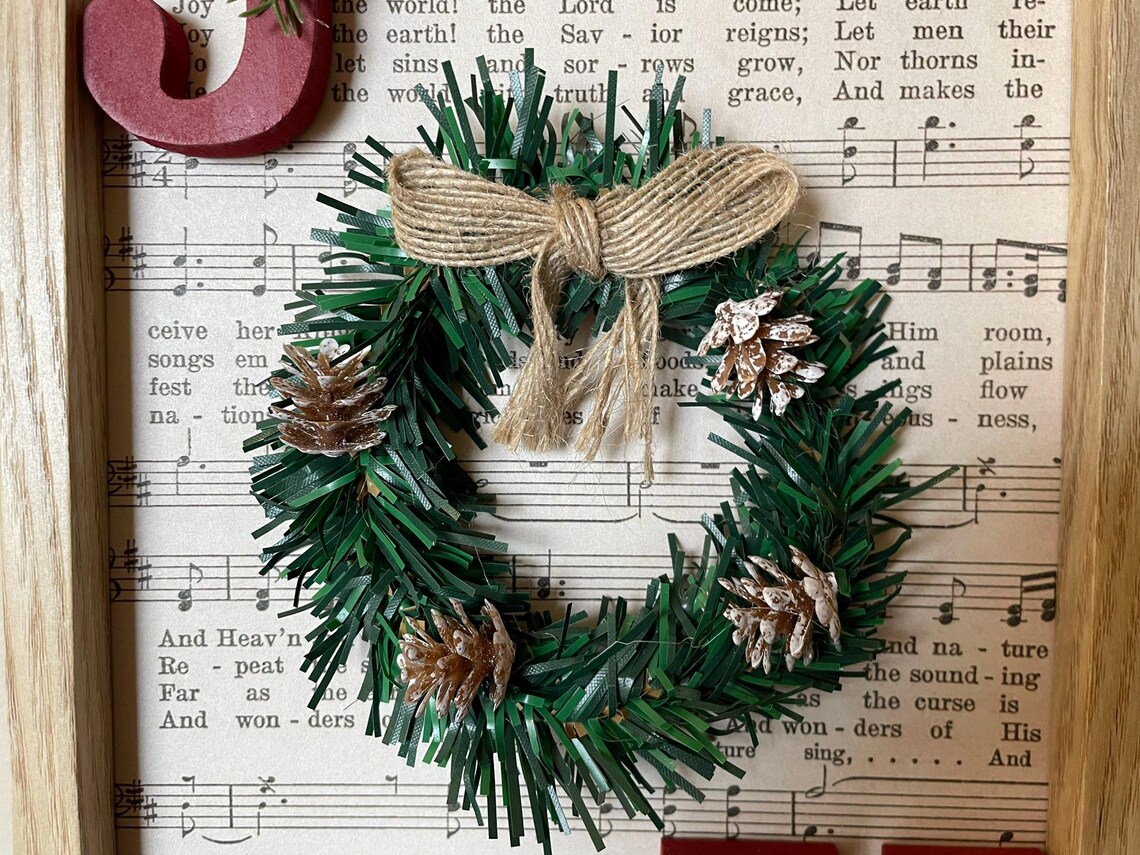 Christmas Carol "joy to the World" Decoupage Wood Frame Wall Decor - Etsy