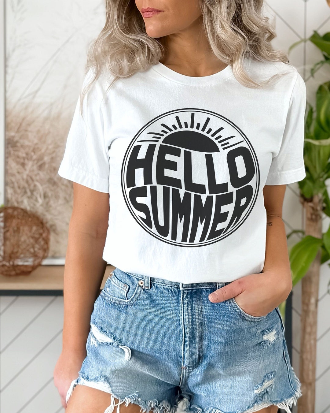 Hello Summer Shirt, Beach Shirt, Summer Vibes Shirt, Summer Shirt ...