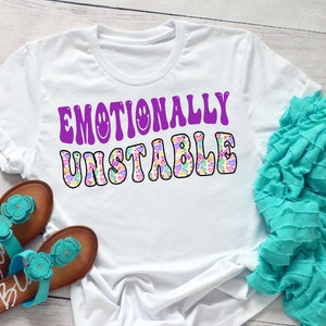 Emotionally Unstable Retro Wave SVG PNG - Etsy