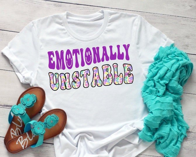 Emotionally Unstable Retro Wave SVG PNG - Etsy