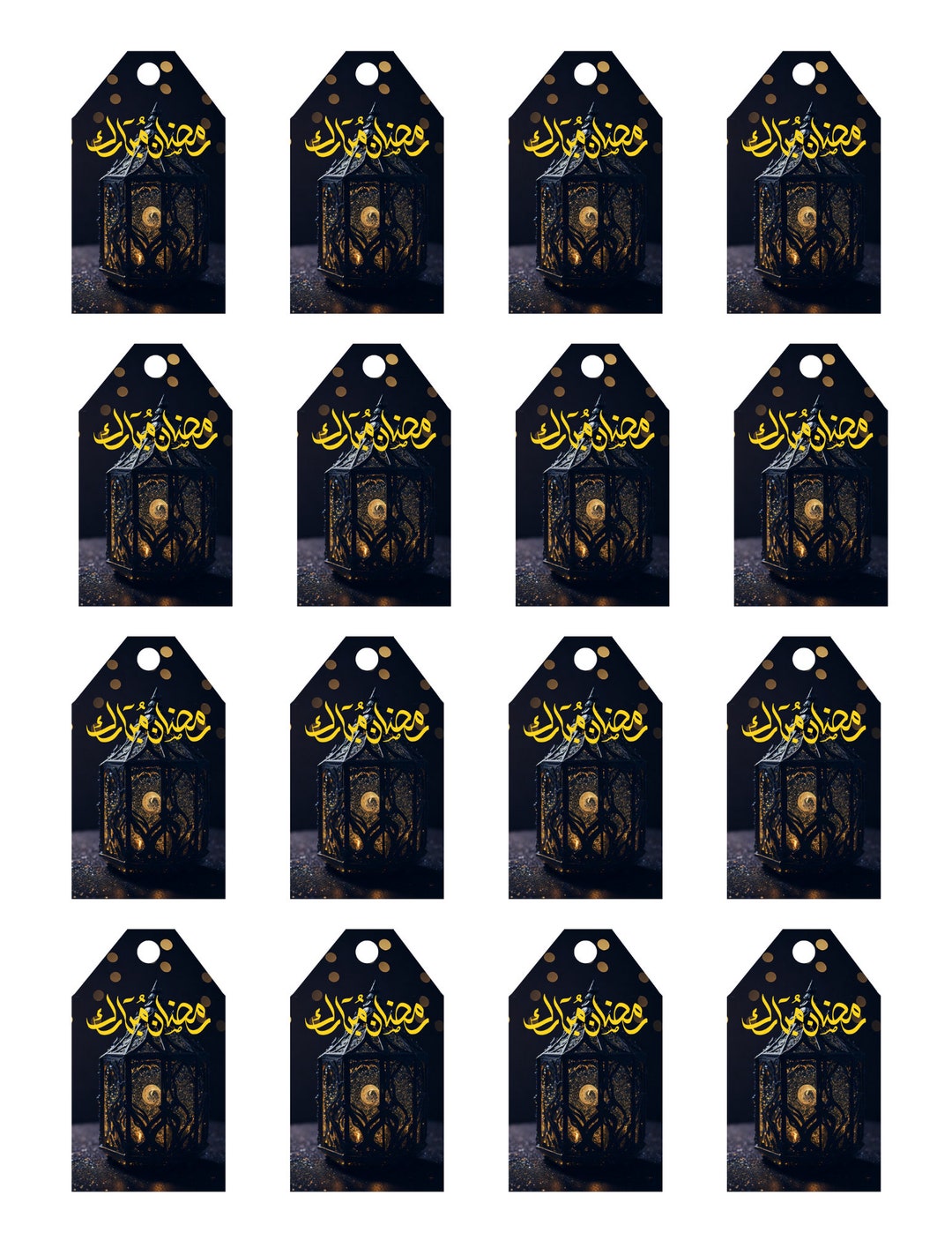 Arabic Ramadan Mubarak Gift Tags Printable, *ramadan Special ...