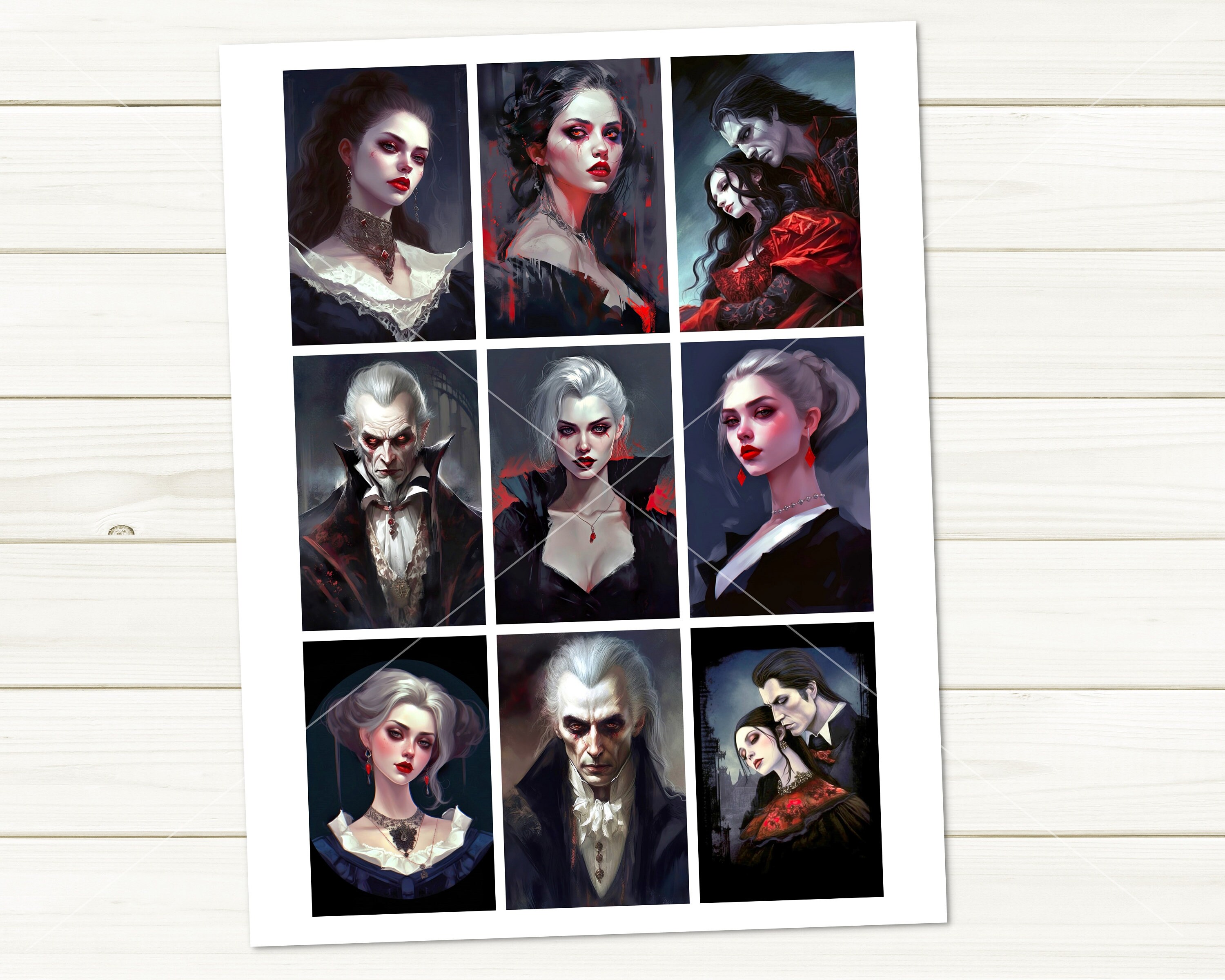 Vampire Inspired Junk Journal Kit, Printable Ephemera Pack, Journal ...