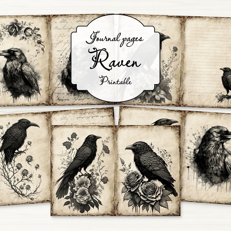 Raven Printable - Etsy