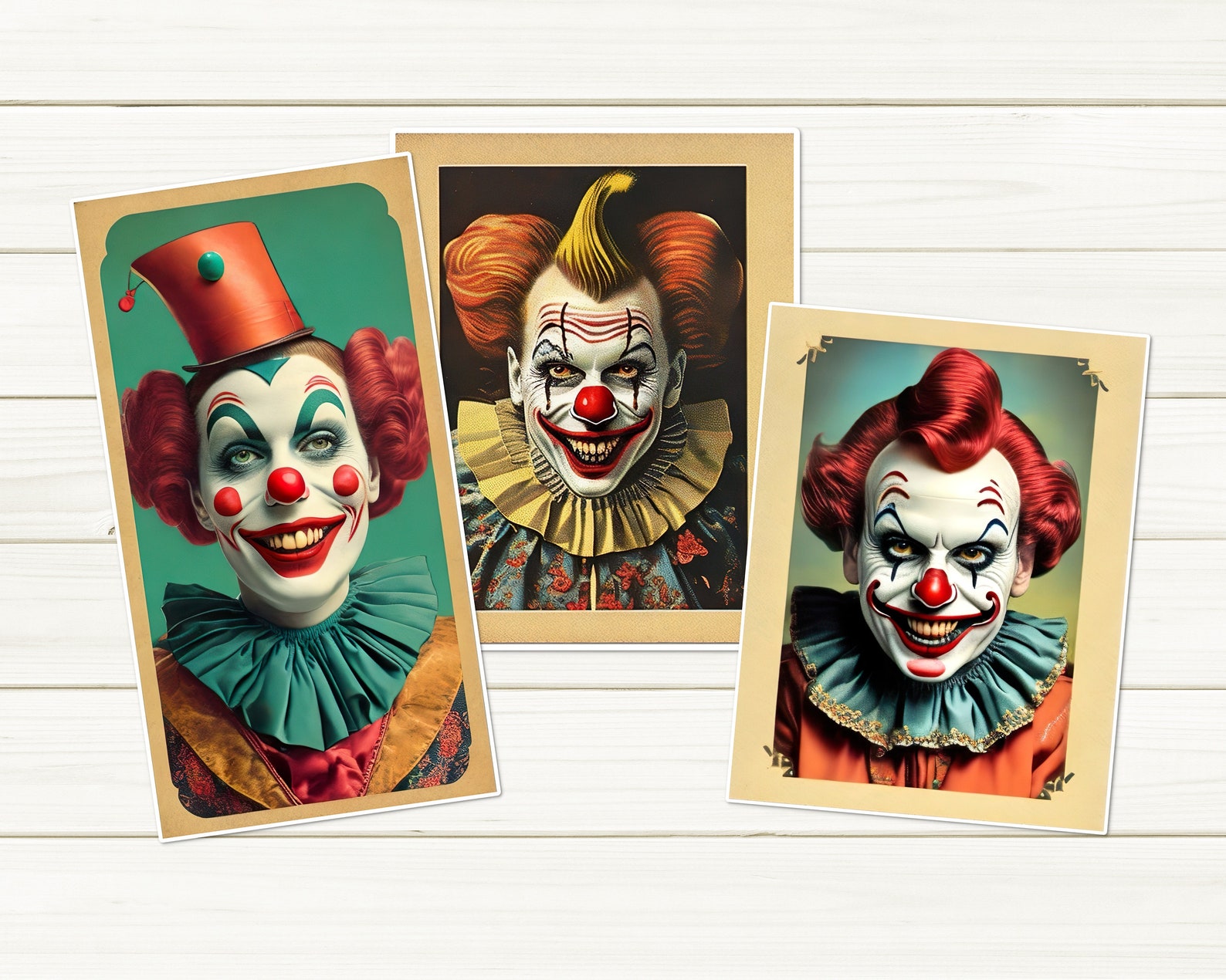 Clown Junk Journal Kit, Vintage Creepy Clowns, Printable Journal Cards ...