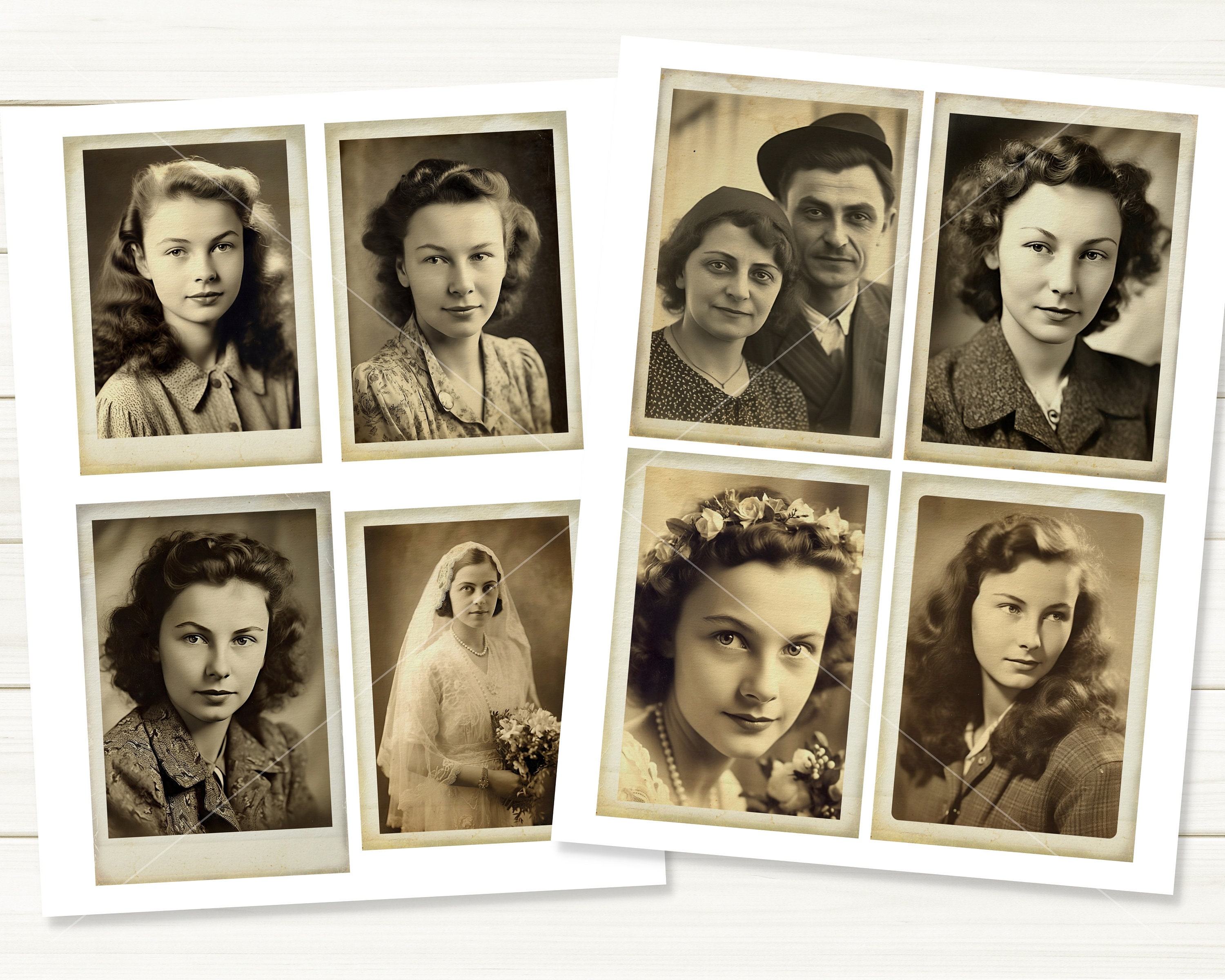Old Photos, Vintage People Portraits, Printable Vintage Photo Cards ...