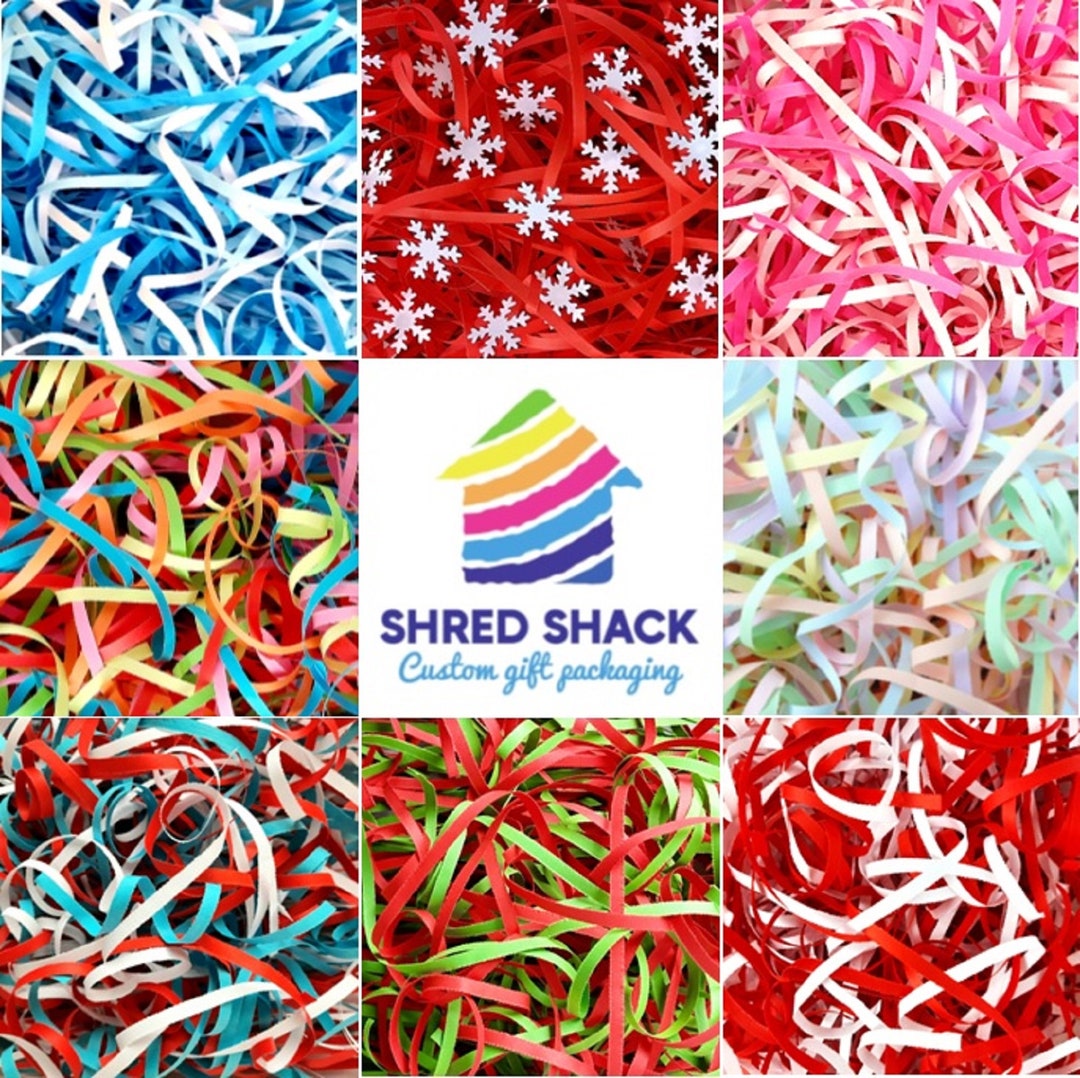 Rainbow and Christmas Shredded Paper for Gift Boxes, Hampers and Crafts ...