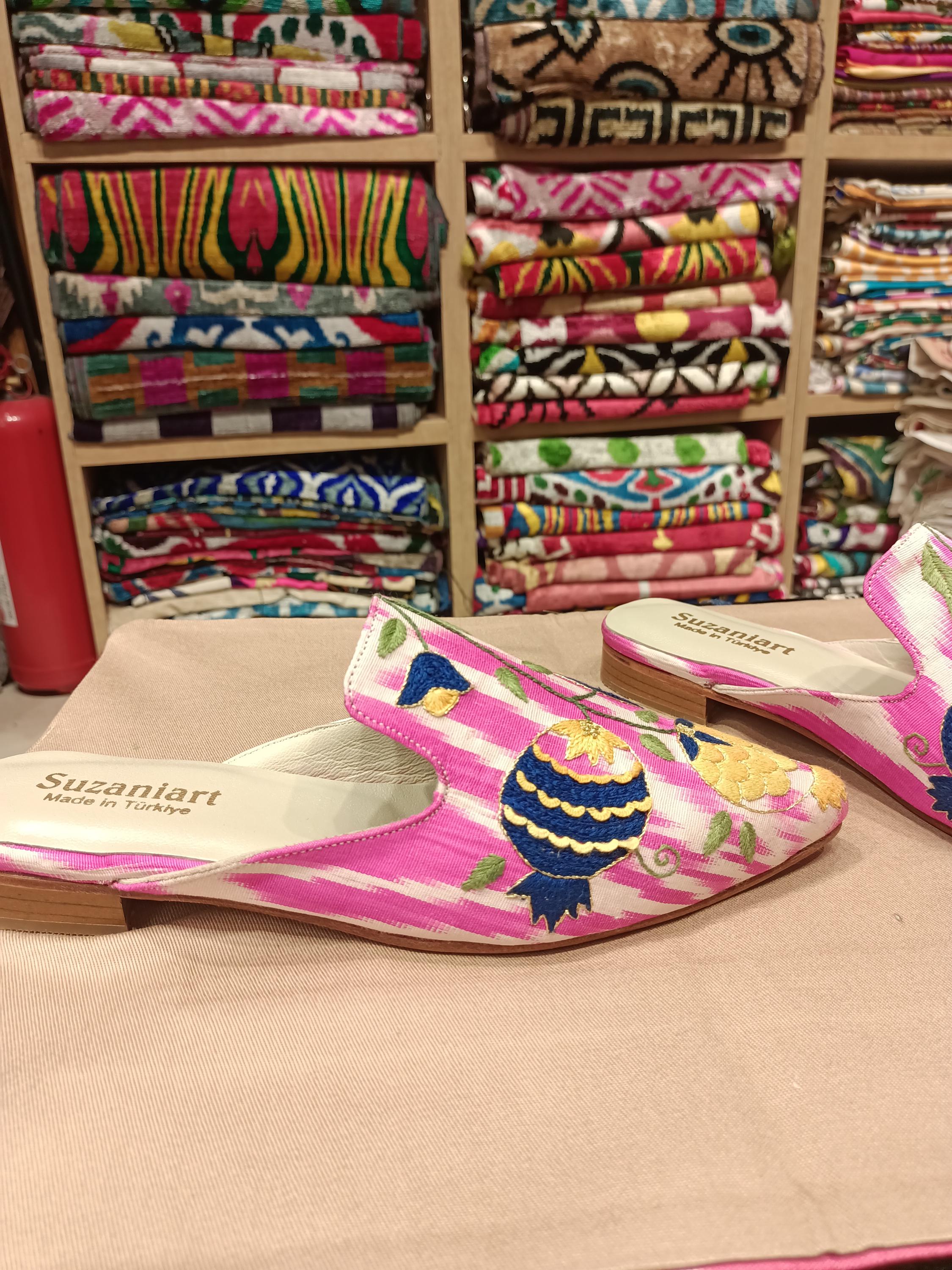 Embroidered Colorful Slippers - Etsy UK