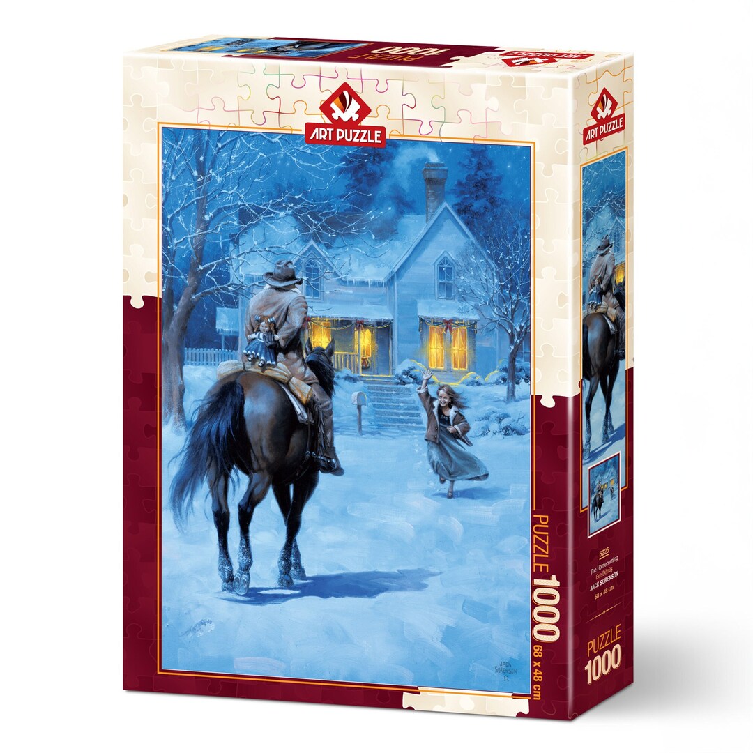 Jigsaw Puzzle, Winter Themed Puzzle, Mountain House Puzzle, Puzzles for ...