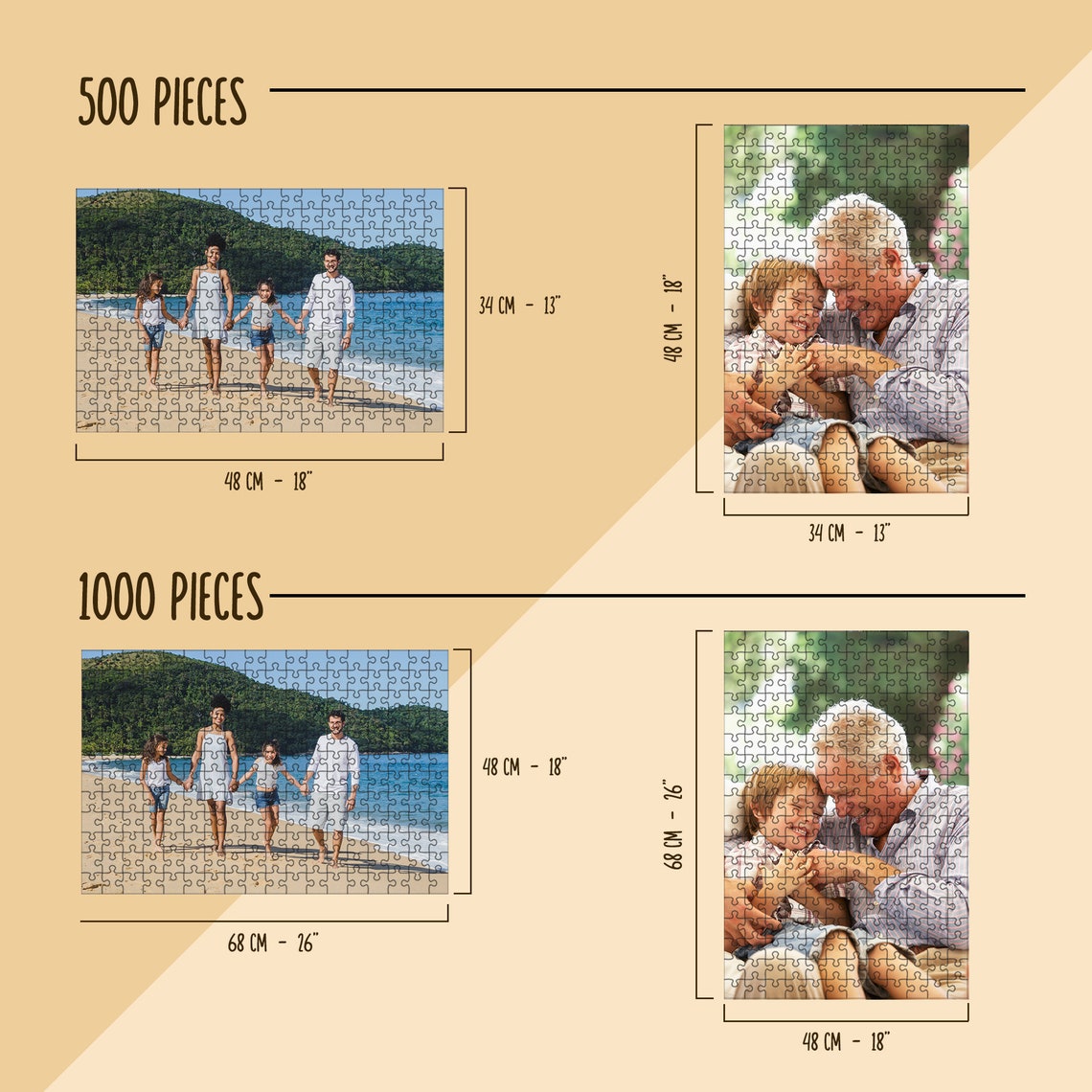 Photo Puzzle 500 or 1000 Piece, Custom Jigsaw Puzzle, Personalised Jigsaw Puzzle 1000 Pieces ...