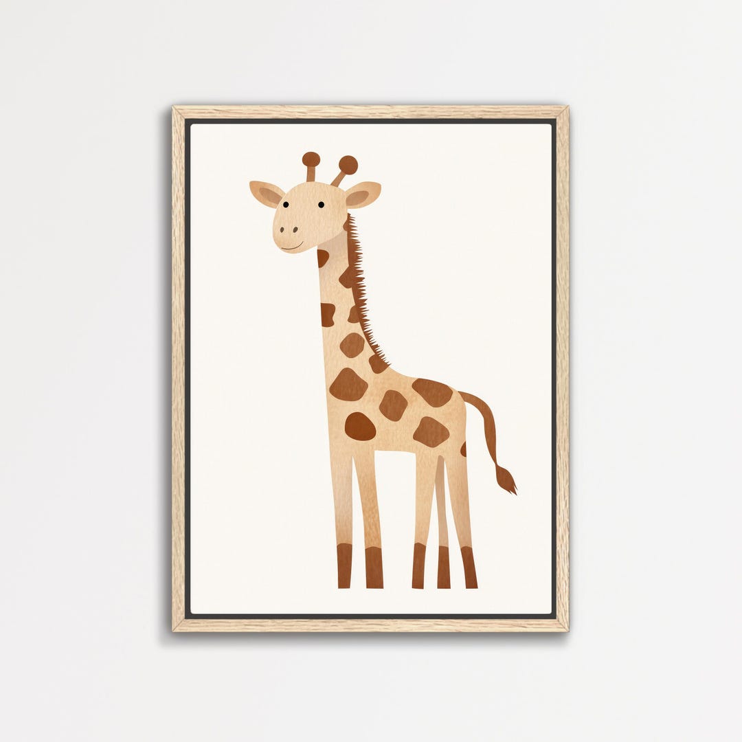 Giraffe Print | Minimal Nursery Wall Art | Cute Children's Kids Bedroom ...
