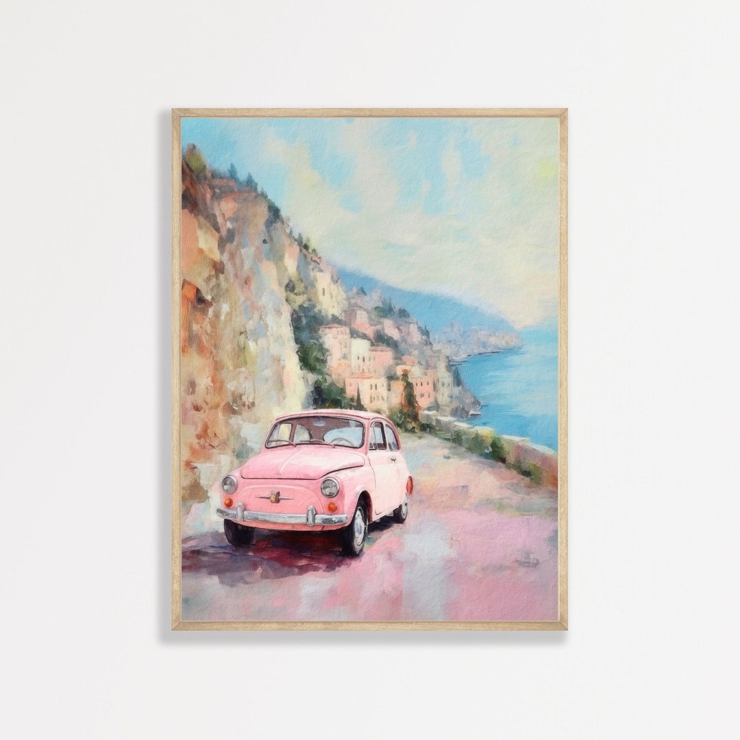 Retro Italy Print | Pastel Pink Girly Aesthetic Wall Art | Trendy ...