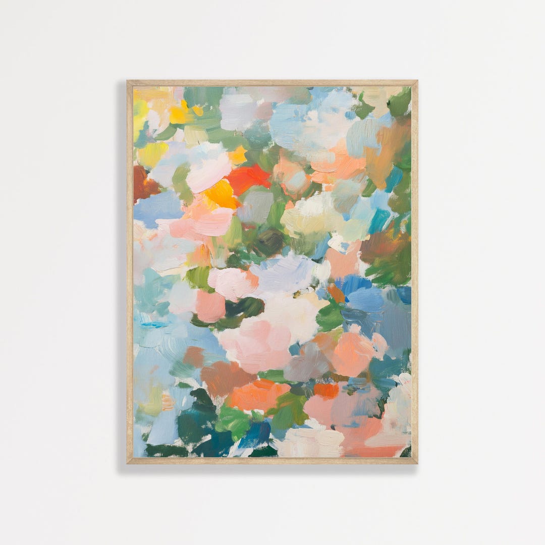Minimalist Abstract Wall Art Print: Eclectic Style Modern Framed ...