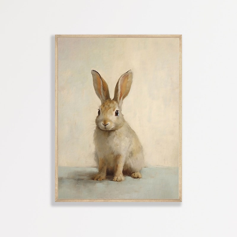 Vintage Bunny Print - Etsy