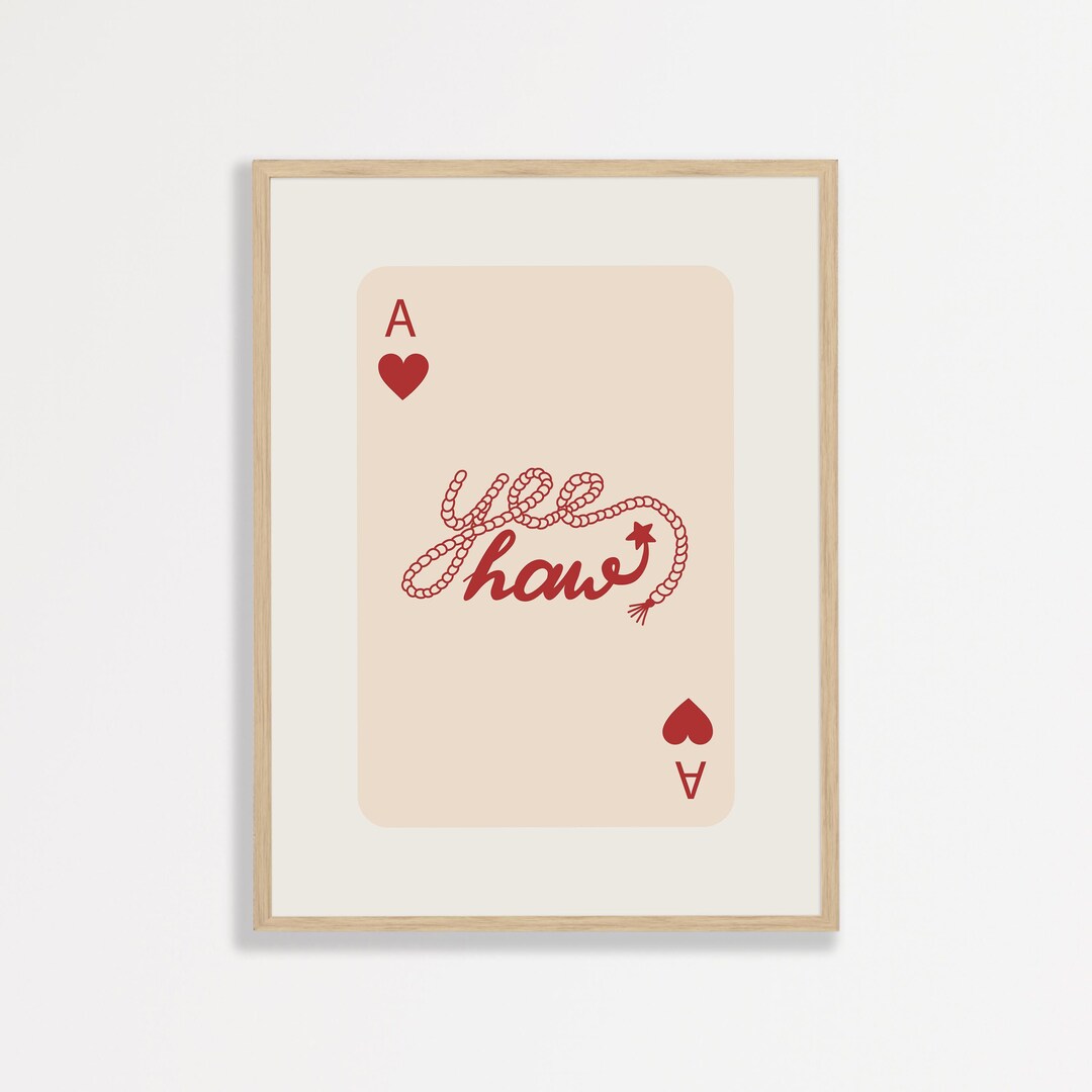 Yee Haw Wall Art Print: Retro Western Country Decor - Etsy