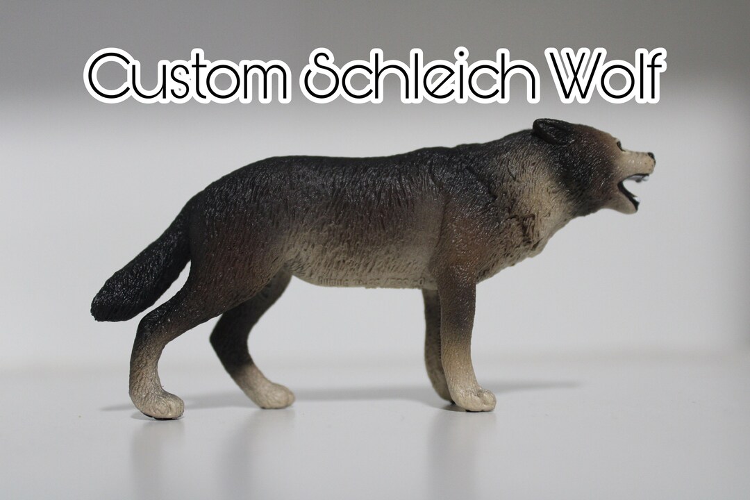 Custom Schleich Wolf - Black Tricolour - Etsy