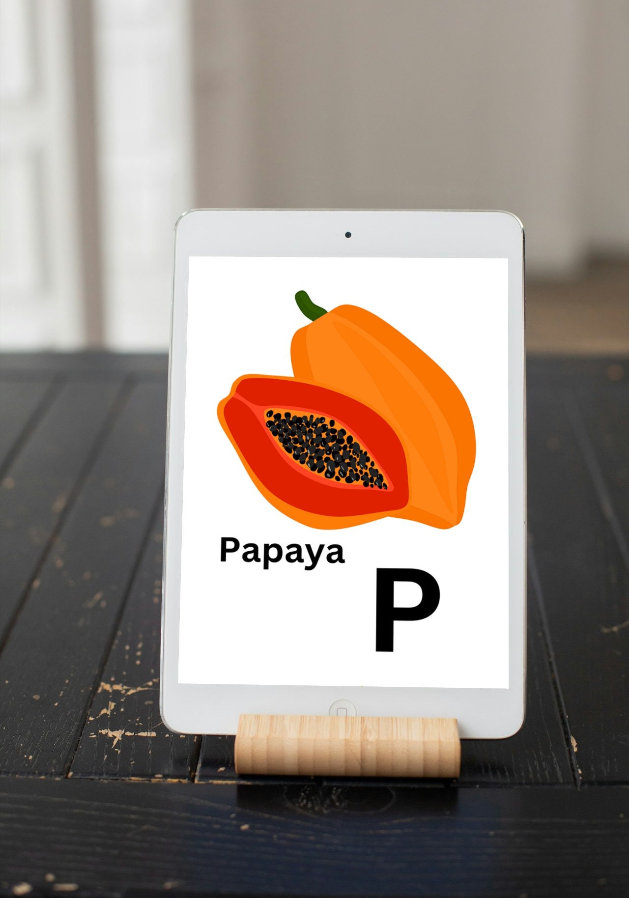 ABC Flashcards for Kids, From A to Z Alphabet Cards Fruit, Classroom ...