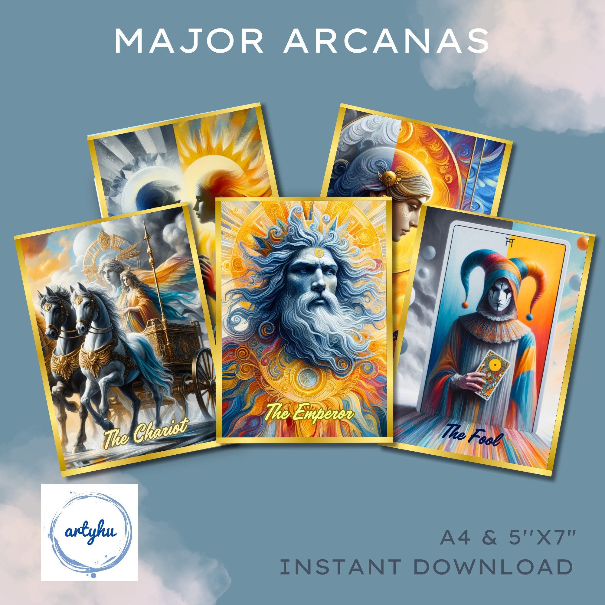 Tarot Cards PNG Bundle, 56 Minor Arcana Suit Cards, 12 Zodiac Sign ...
