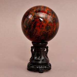 Natural Red Mahogany Obsidian Sphere Obsidian Ball Crystal Sphere 100mm ...